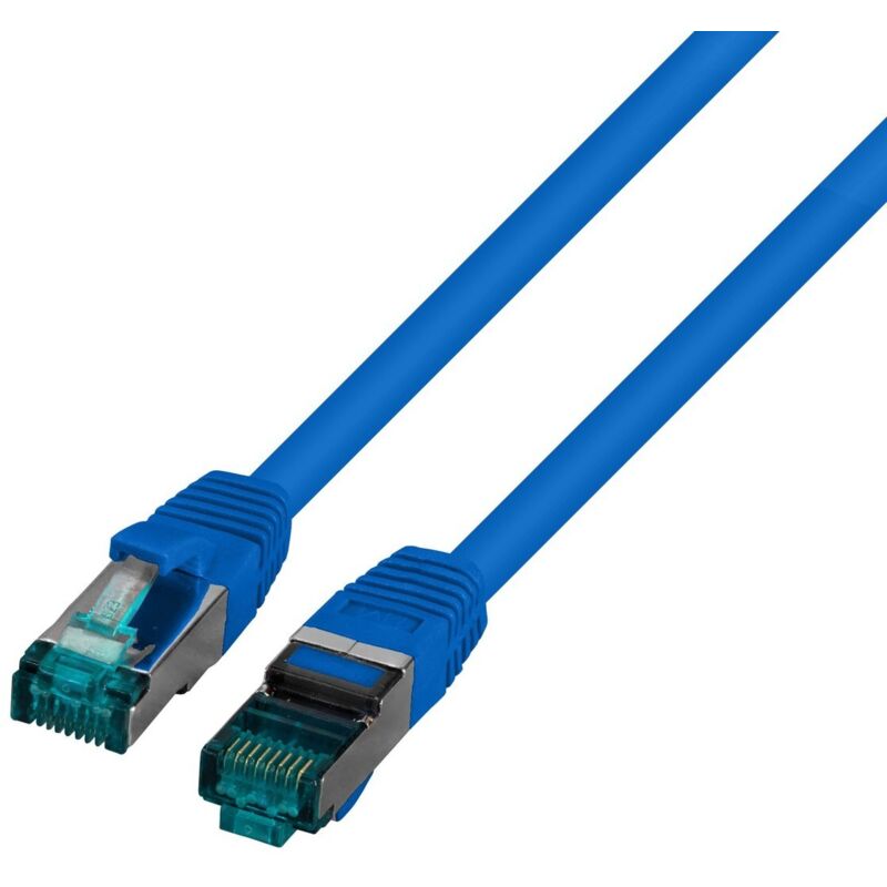 Cordon de brassage RJ45 S/FTP cat. 6A LSZH bleu 5 m