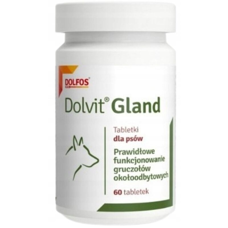 Comprimés de glandes périanales Dolvit Gland pour chiens 60 comprimés.