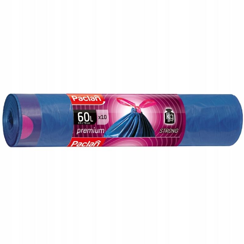Sacs poubelles Paclan Premium 60 l, 10 pièces, 134554