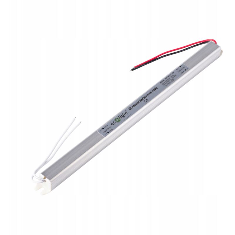 Alimentation LED mince pour meubles 12V IP20 60W EcoLight