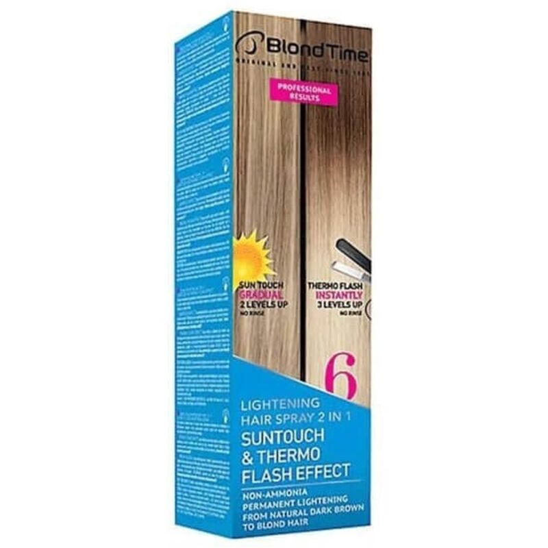 Spray éclaircissant 2 en 1 BLOND TIME 6 - Protection thermique et UV 200 ml