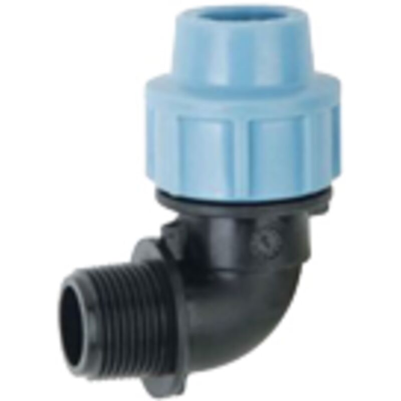 Coude de serrage fileté AGAflex PE-PE 40 mm x GZ1 1/2" 90° 48154005