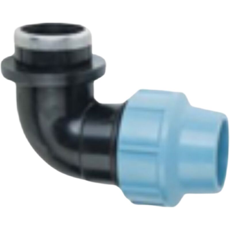Coude à serrage fileté AGAflex PE-PE 63 mm x GW1 1/2" 90° 49156305