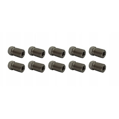 10x Embout de conduite de frein en acier inoxydable M10x1 (KPS-2 DF INOX)