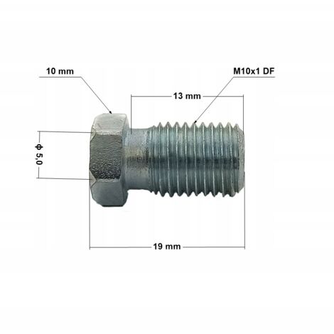 Embout de conduite de frein en acier inoxydable cône M10x1 (KPS-2 DF INOX)