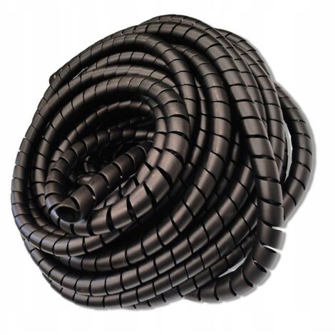 10mb Cache-câble - spirale à ressort 9-13mm PVC noir