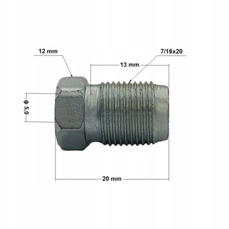 Extrémité de conduite de frein en acier inoxydable 7/16x20 UNF (KPS-11 ...