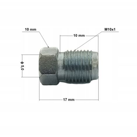 Câble de frein rigide en acier, gainé L=2450mm, extrémités M10x1 SF