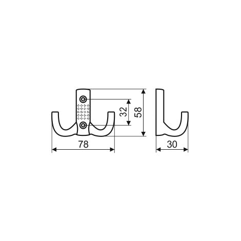 Cintre WP12, chrome satiné