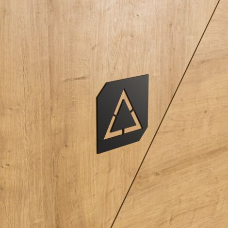 Panneau WC homme, noir super mat, 70 mm