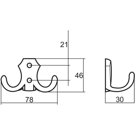 Cintre WP89, chrome satiné