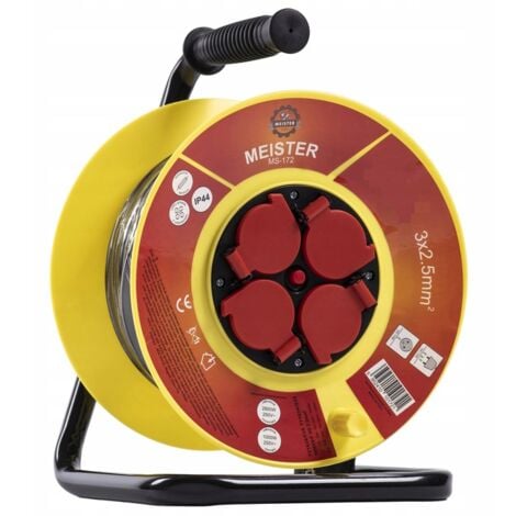 RALLONGE DE JARDIN ENROULEUR 25M 3X2.5 ÉLECTRIQUE ÉTANCHE EXTÉRIEUR