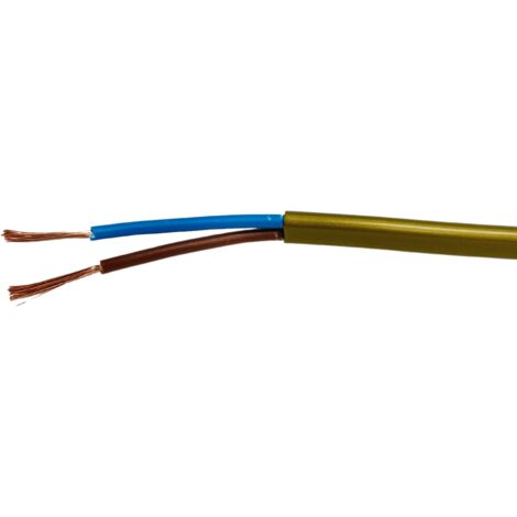 Câble électrique plat GOLD H03VVH2F OMYp 300V 2x0,75 fil plat toronné 1m