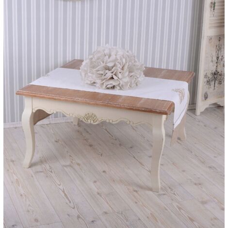 Table Basse Bois Blanc Vieilli