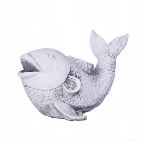 Fontaine de Jardin Sculpture Poisson - Béton Art Déco