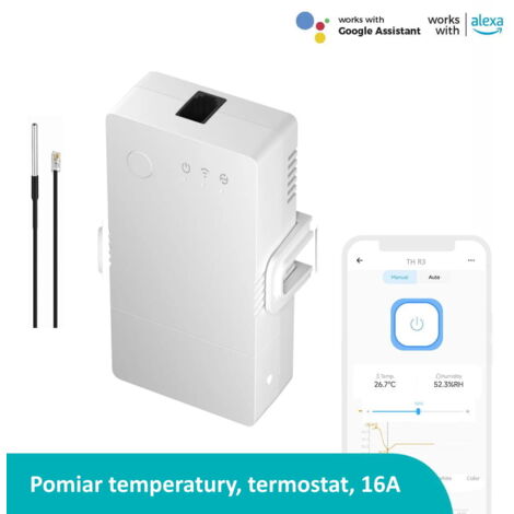 Relais Wi-Fi Sonoff TH Origin + DS18B20 avec thermostat de mesure de ...