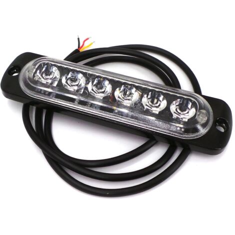 Feu de gabarit stroboscopique 6 LED 12V-24V, bleu