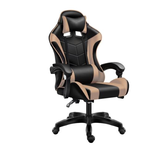 Chaise de jeu GAME EXTREME en éco-cuir noir et blanc FG-015