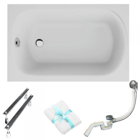 Mini baignoire rectangulaire 110x70 + siphon