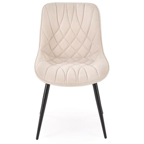 Chaise K567, beige, pieds noirs, vraies photos