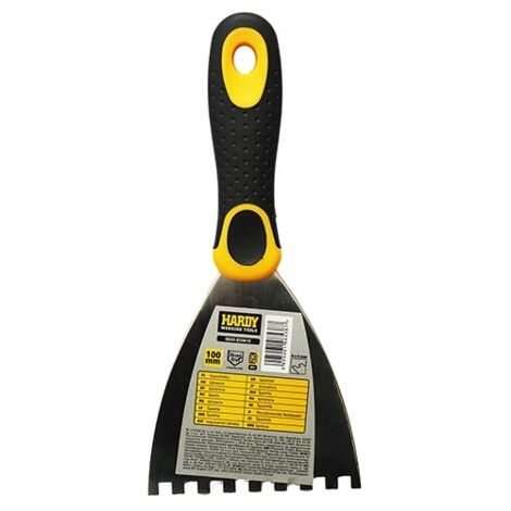 Spatule de chantier crantée en acier inoxydable, 10 cm, 6 mm