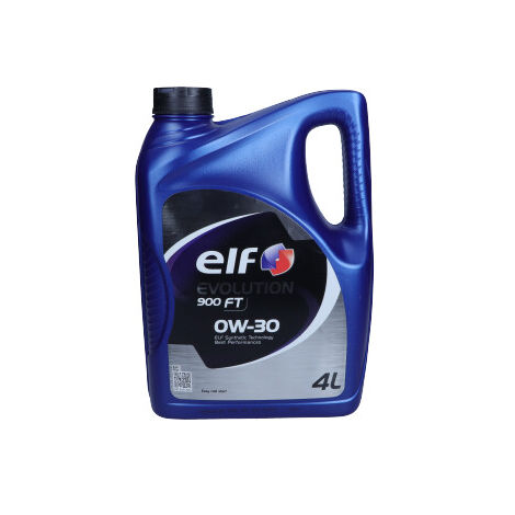 Huile ELF 0W30 4L EVOLUTION 900 FT A3/B4 / SL/CF / 502.00 505.00 / 229.5 226.5 / RN0710 / WSS ...