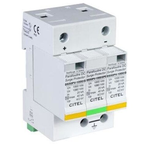 Parafoudre type 2 (C) 40/60KA DS50PVS-1000/G 2p+T 70A