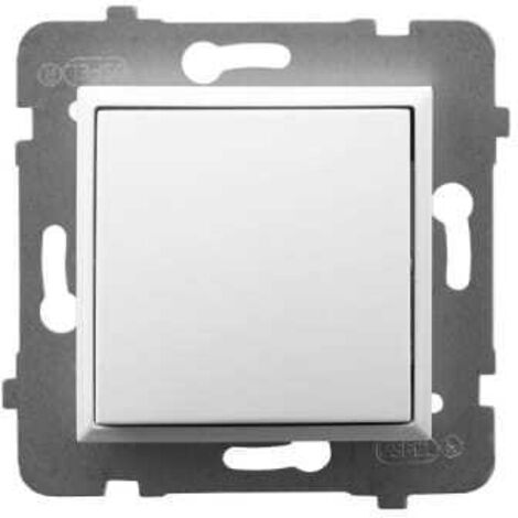 Interrupteur unipolaire blanc Aria p/t sans cadre