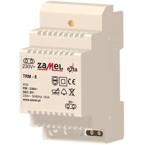 Transformateur 230/8 V CA 15 VA TYPE : TRM-8