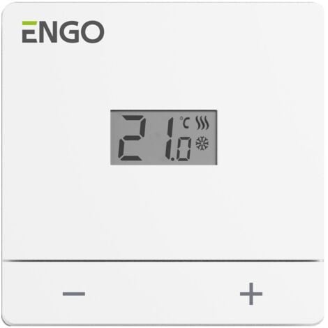 Régulateur de température à piles, ENGO EASY-BATW, 24 heures, montage en saillie, blanc