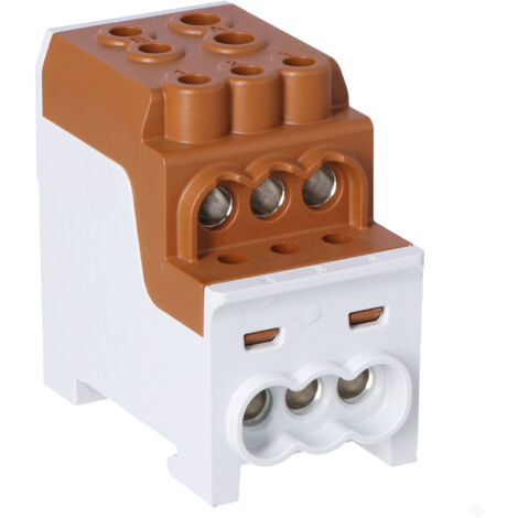 Bloc de distribution SDB 200 Al/Cu 80030 SIMBLOCK, marron