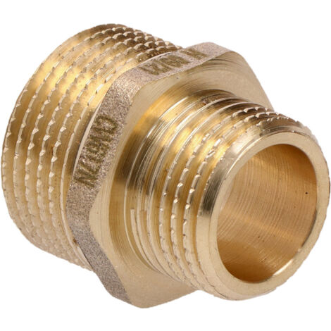 Raccord réducteur 3/4" x 1/2" en laiton, filetage extérieur