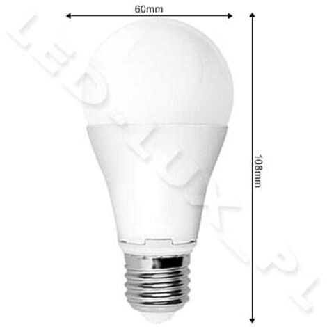 Ampoule LED E27 12 W, LED E27 12 W, 220-240 V CCD 1060 lm, blanc froid 6 000 K, 240 degrés