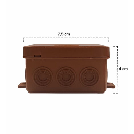 Boîte de jonction en saillie, IP54, boîte de jonction marron 75 x 75 x ...