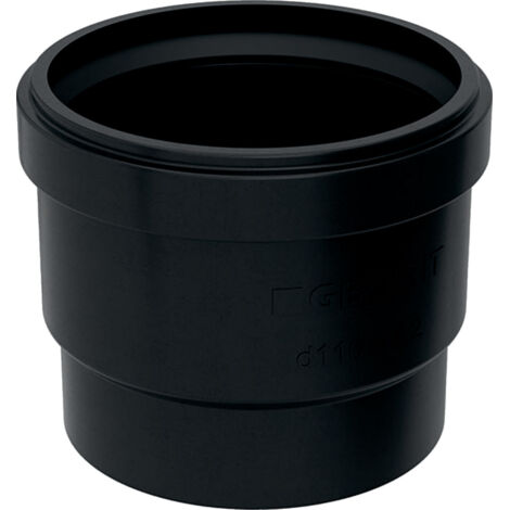 Manchon PEHD 50 avec joint à lèvre, noir (eaux usées en PEHD)