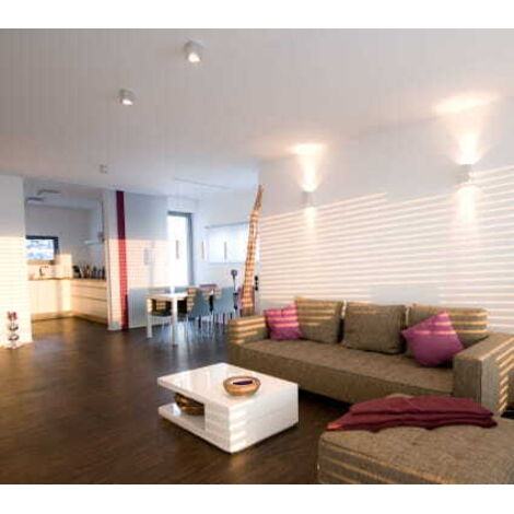 Spot de plafond LED carré, montage en saillie, 2xGU10, orientable ...