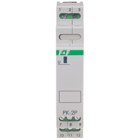 Relais électromagnétique PK-2P 230 V CA, contact : 2P I = 2 x 8 A, 1 module