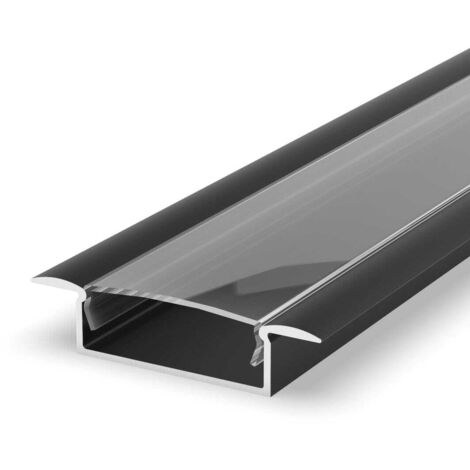 SET : Grand profilé LED en aluminium 100 cm pour bandes LED 20 mm LT14 ...