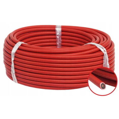 Câble solaire rouge 4 mm 15 m panneau photovoltaïque 1000 V MC4