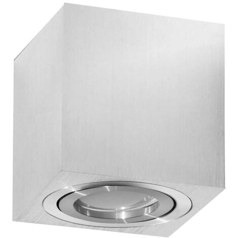 Spot de plafond LED 1xGU10, orientable, montage en saillie, carré ...