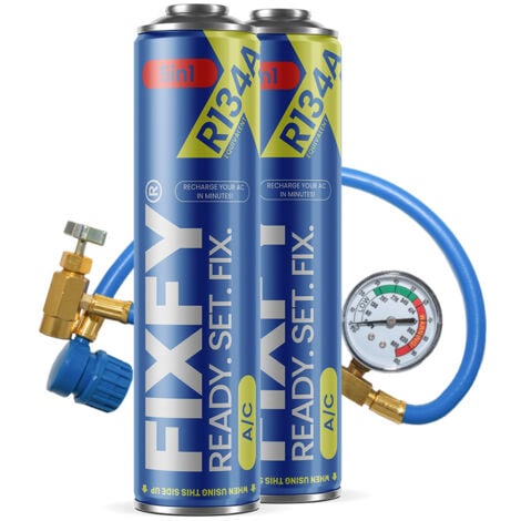 Kit de recharge de climatisation FIXFY 5 en 1 2x GRANDES BOÎTES 500 ml ...