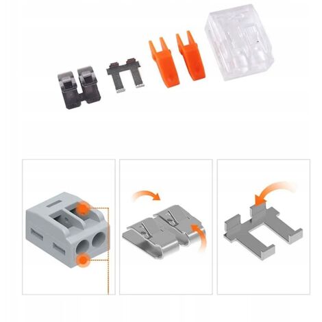 Connecteurs rapides Wago, lot de 75 connecteurs rapides + coffret
