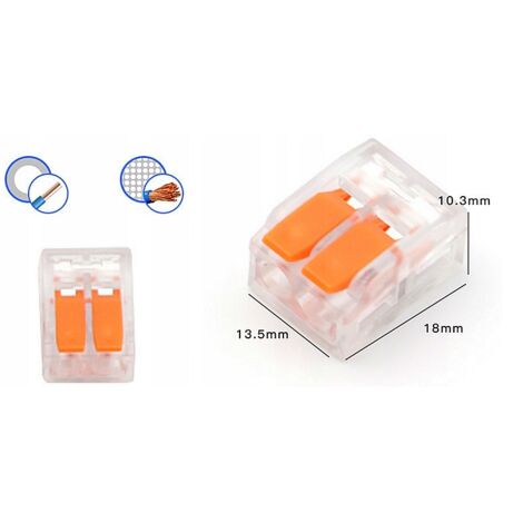 Connecteurs rapides Wago, lot de 75 connecteurs rapides + coffret