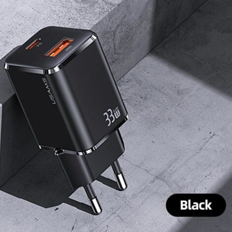 Câble USAMS 1xUSBC1xUSB T43 33W PD30 QC30 U63 USBC vers Lightning Noir ...