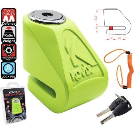 Bloque-disque de frein KOVIX KN1 vert fluo