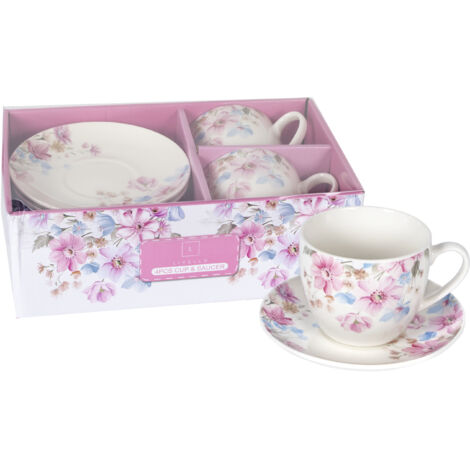 Service à café Livello en porcelaine, 2 tasses et soucoupes 250 ml