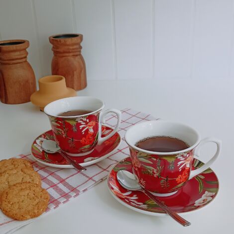 Service à café Livello en porcelaine, 2 tasses et soucoupes 250 ml