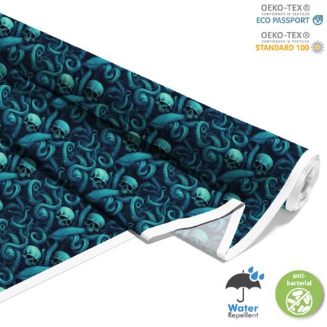 TISSUS DÉCORATIFS D'EXTÉRIEUR OXFORD - Motif Crâne I DX4370