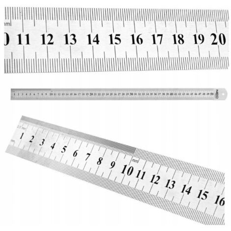 Règle métallique 50 cm Règle linéaire Mesure en ACIER INOXYDABLE