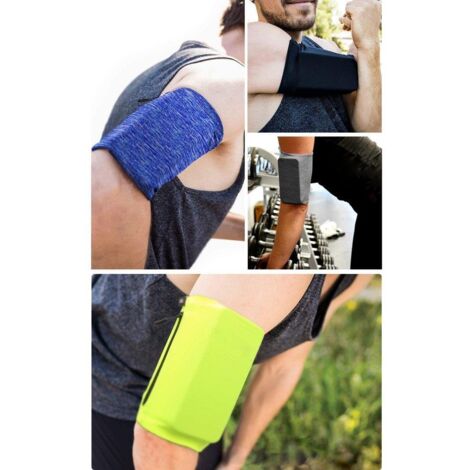 Brassard de course pour exercices de fitness brassard S bleu